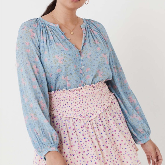 Spell | Tops | Spell Dolly Blouse Dusty Blue | Poshmark